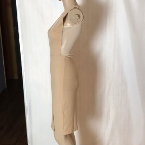 John Zack | Dresses | John Zack Fitted Beige Dress Size 8 | Poshmark